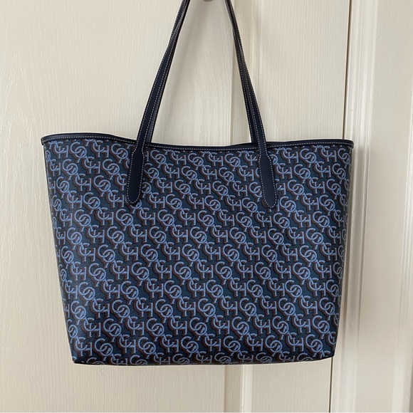 Coach | Bags | Coach City Blue Coated Canvasleather Monogram Print ...